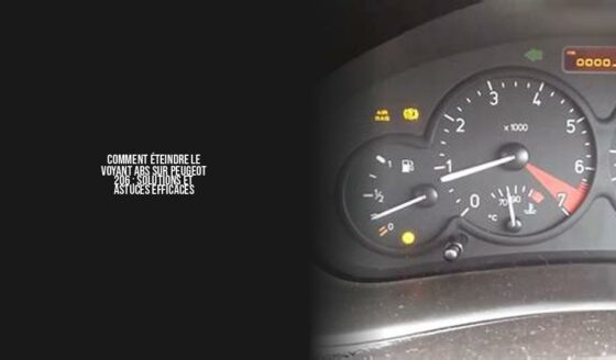 Comment éteindre le voyant ABS sur Peugeot 206 : Solutions et Astuces efficaces - Pod'Garage ...