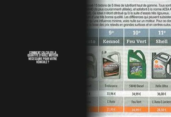 Comment calculer la quantité d'huile moteur nécessaire pour votre ...